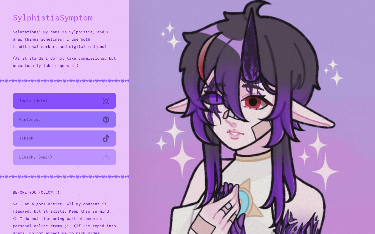 SylphistiaSymptom Carrd (Main)